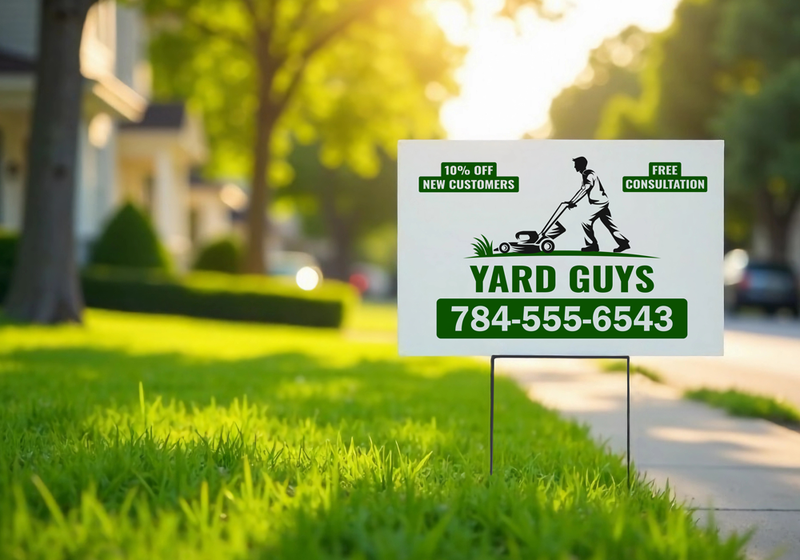 How Lawn Care Yard Signs Turn Lawns into Advertising | Stomp Stickers