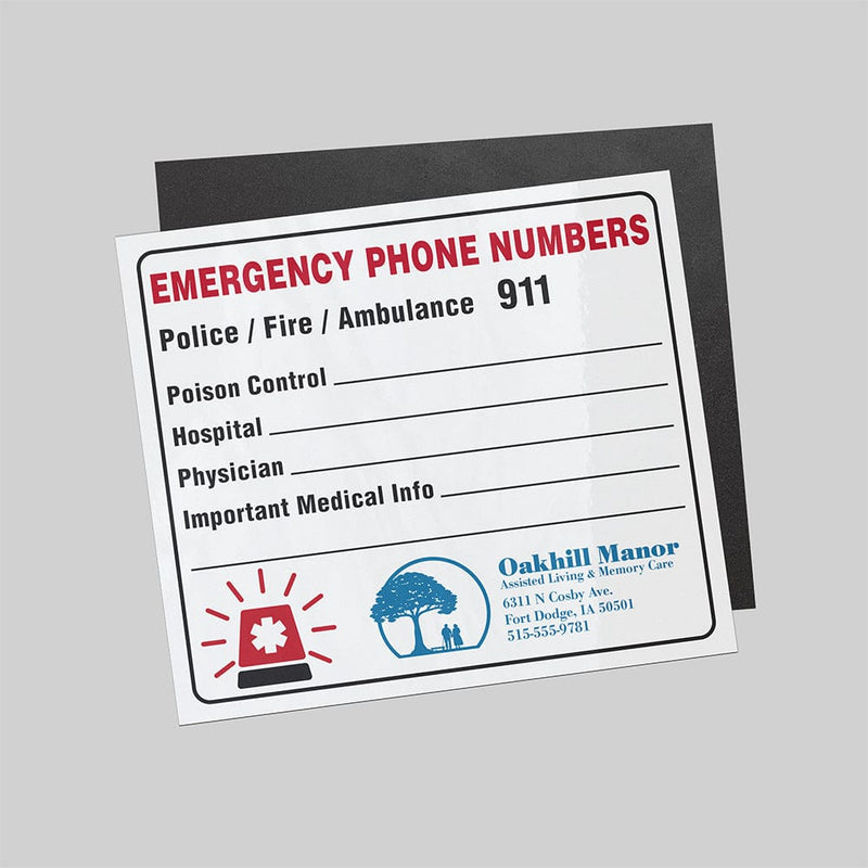Emergency Number Magnets | Instant Proofs | Free Shipping – Stomp Stickers