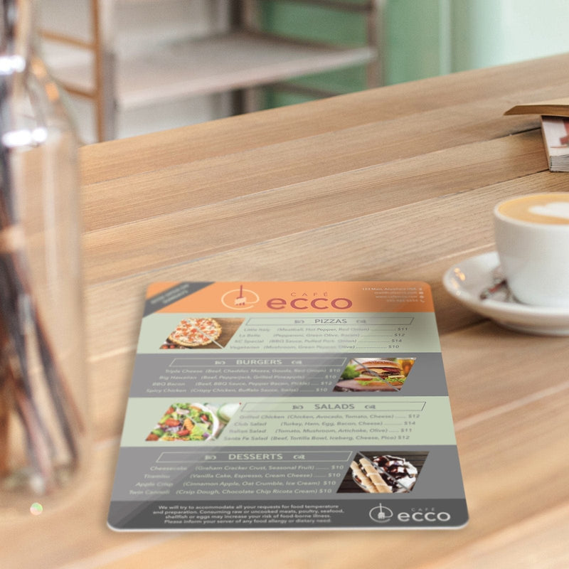 Plastic Menus | Waterproof & Reusable | Stomp Stickers