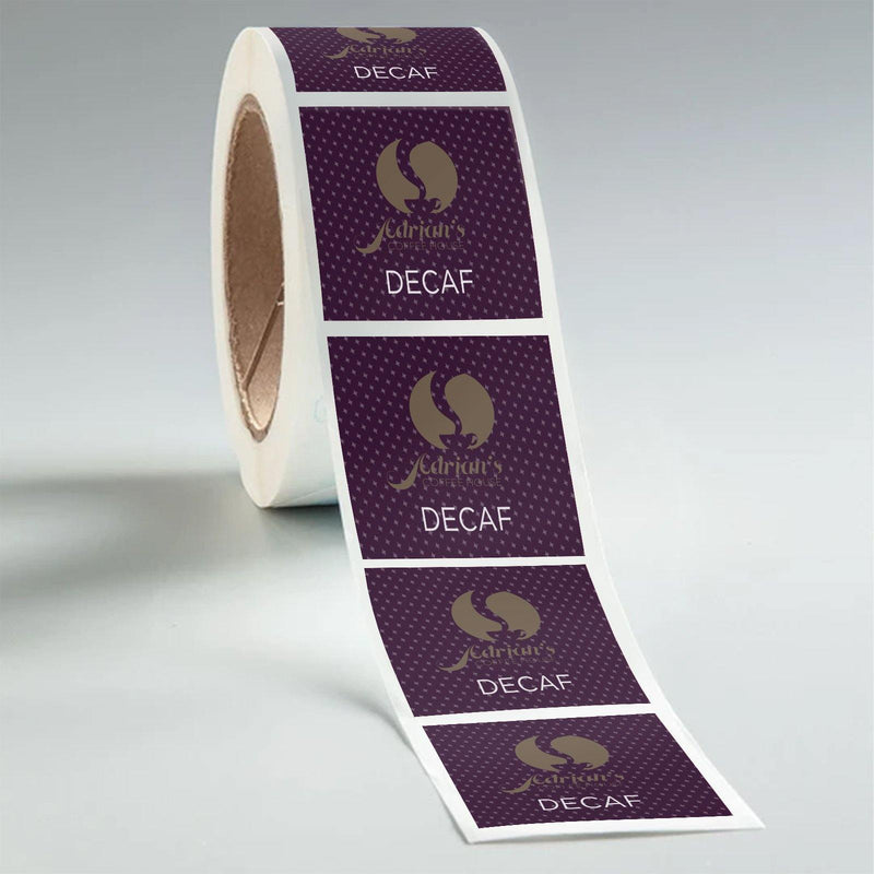 Square Paper Coffee Labels | Free Shipping – Stomp Stickers
