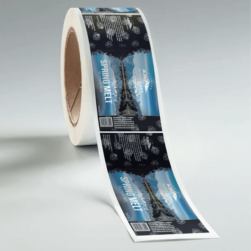 Silver 12 oz Beer Bottle Labels - Rectangle | Free Shipping | Stomp ...