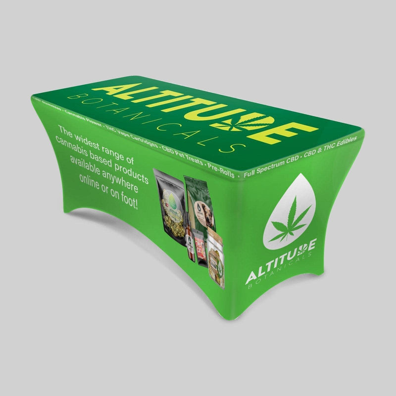 Stretch-Fit Table Covers | Free Shipping & Instant Proofs | Stomp Stickers