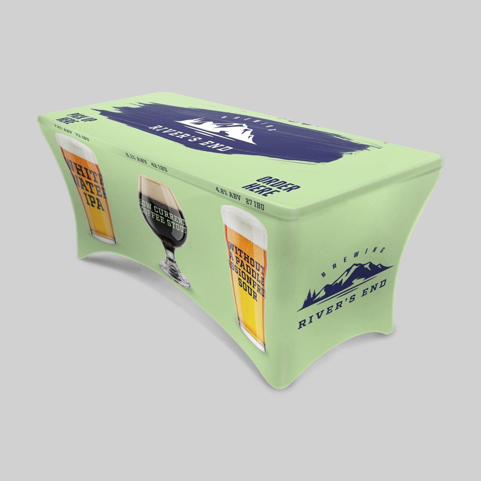 Stretch-Fit Table Covers | Free Shipping & Instant Proofs | Stomp Stickers