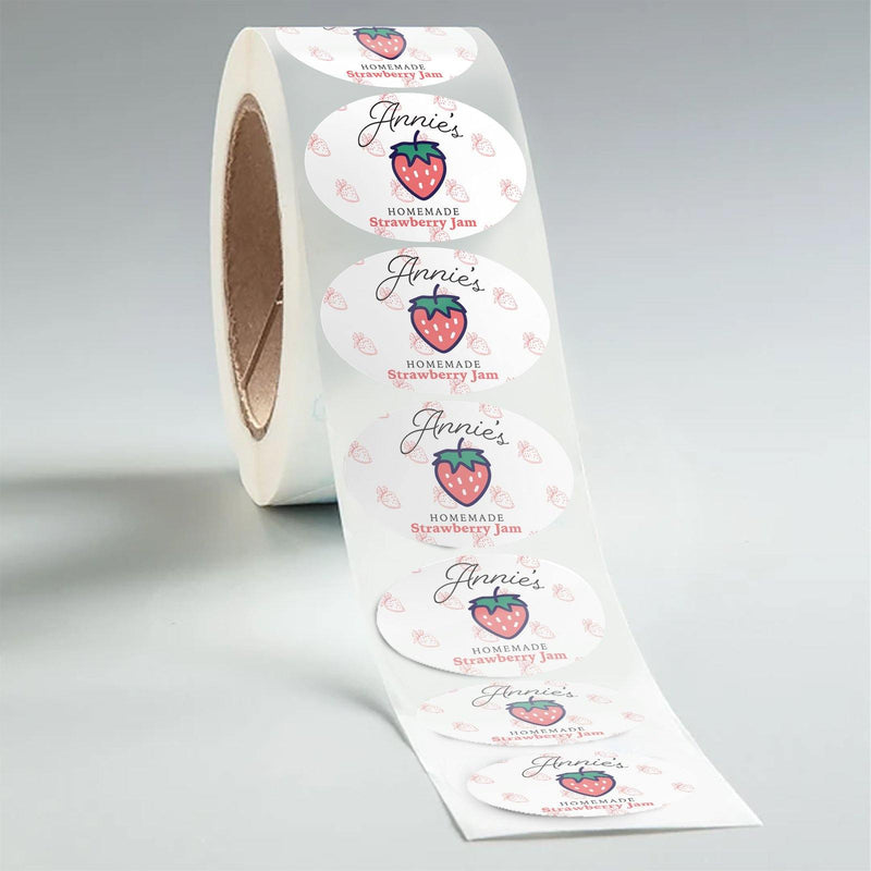 Oval Paper Craft Food Labels | Free Shipping – Stomp Stickers
