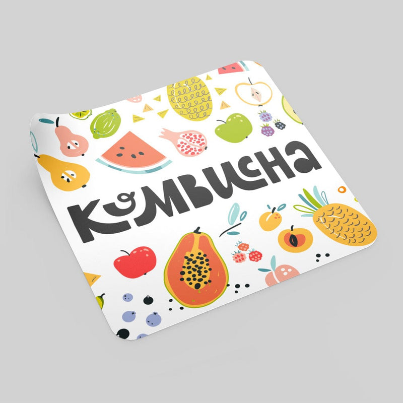 Round Corner Square Kombucha Stickers | Free Shipping | Stomp Stickers