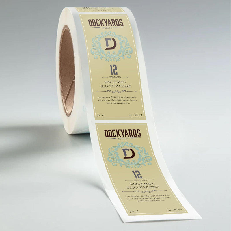 Rectangle Paper Liquor Bottle Labels | Instant Proofs – Stomp Stickers