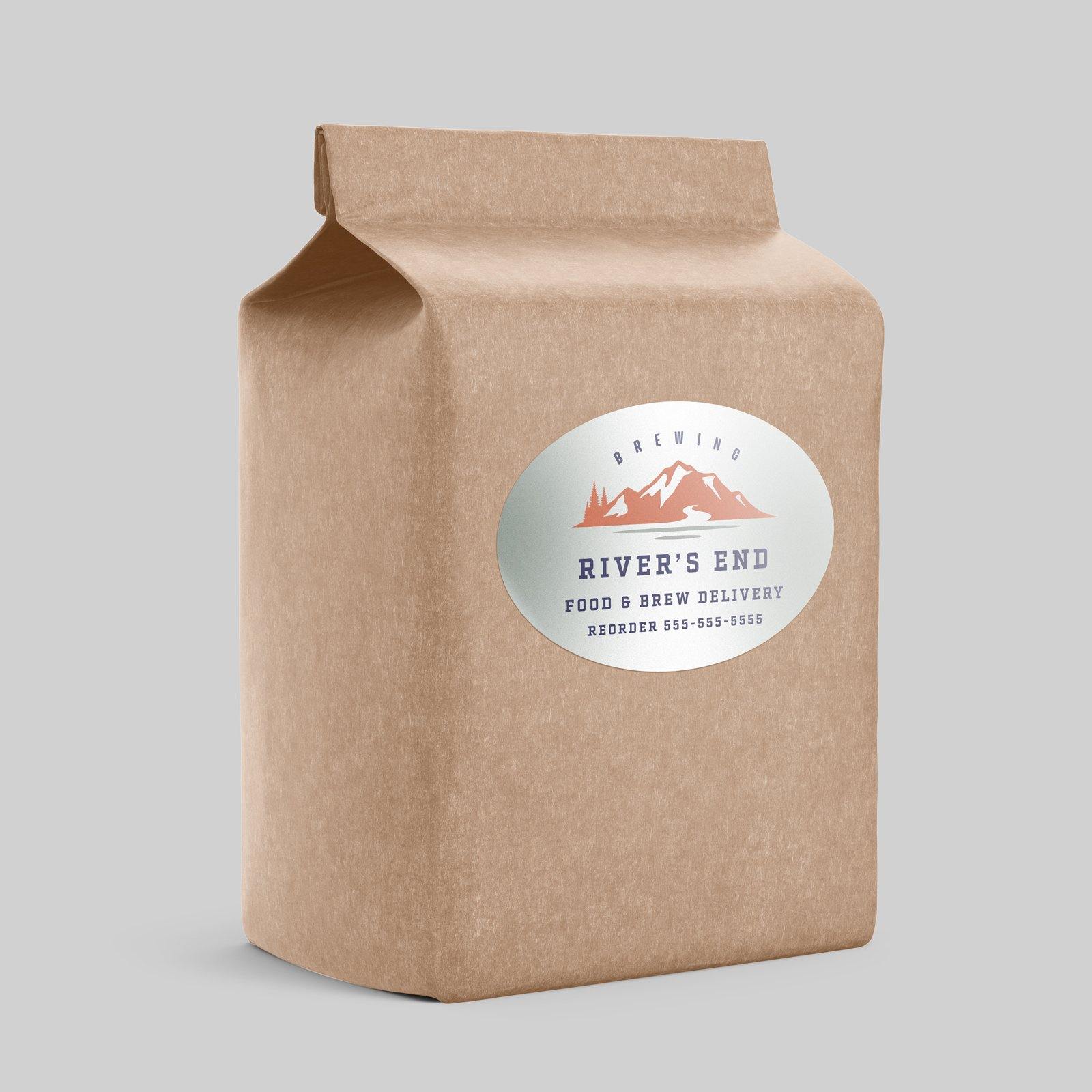 Oval Glossy Food Delivery Labels (Waterproof) | Stomp Stickers