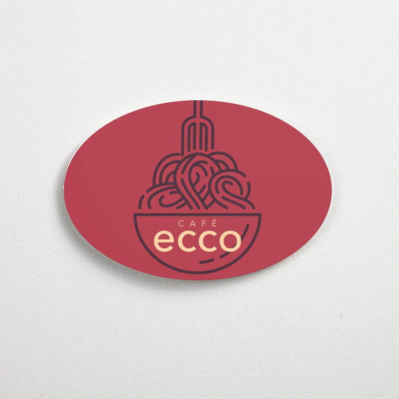 Oval Restaurant Stickers | Instant Proofs | Free Shipping – Stomp Stickers