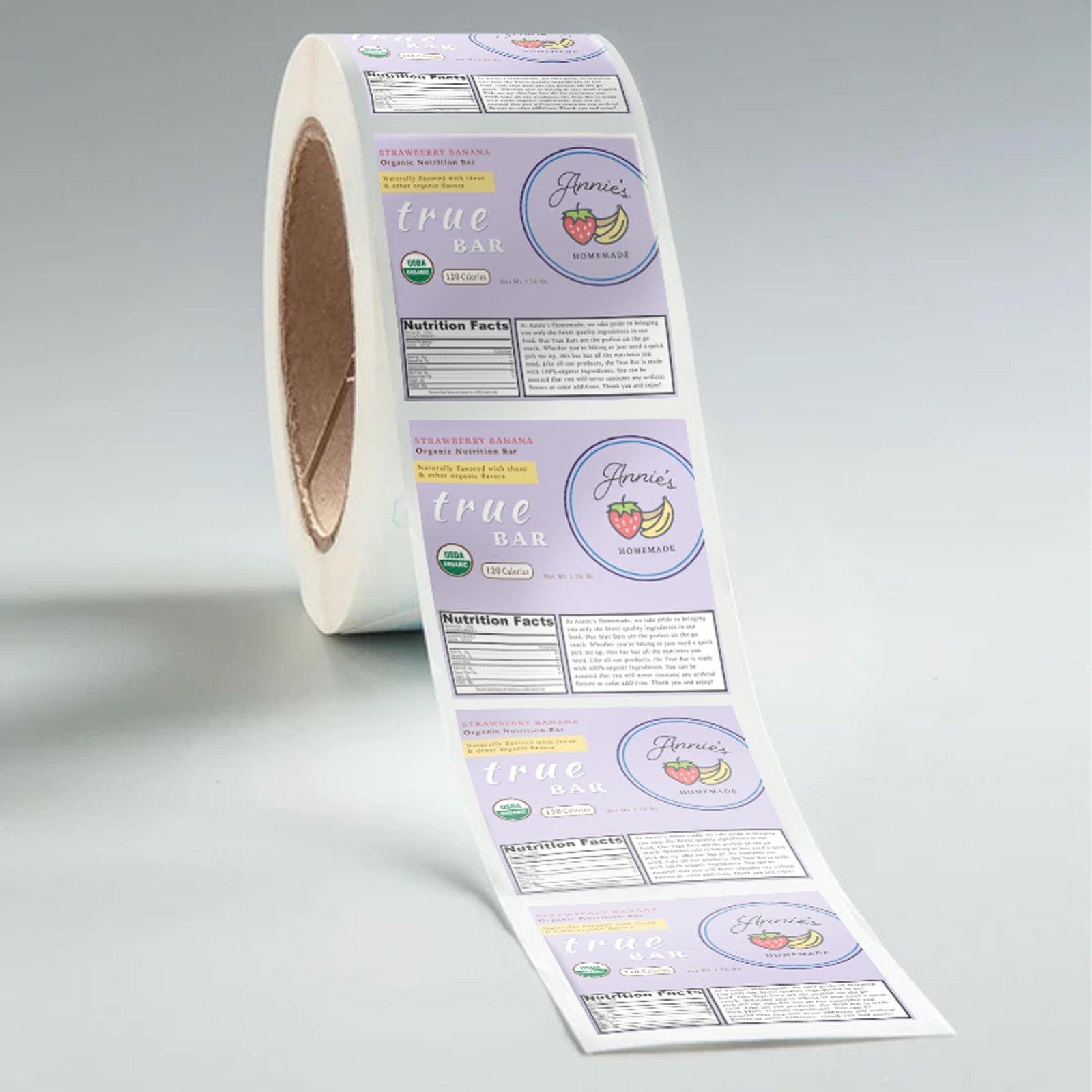 Square Paper Nutrition Labels | Free Shipping – Stomp Stickers